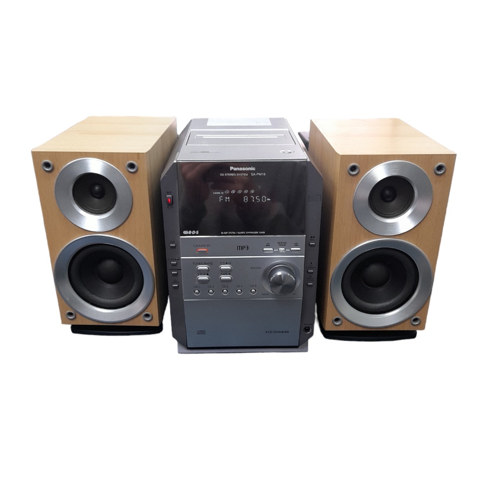 Panasonic SA-PM19 Stereo System (5 CD Changer, Cassette Player, Radio ...